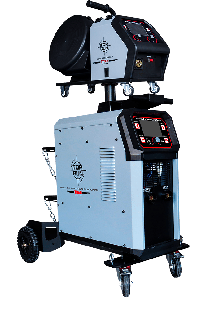 Top Gun TITAN 5000 SYN SWF Synergic Dual Pulse MIG Welder – Gun Welding